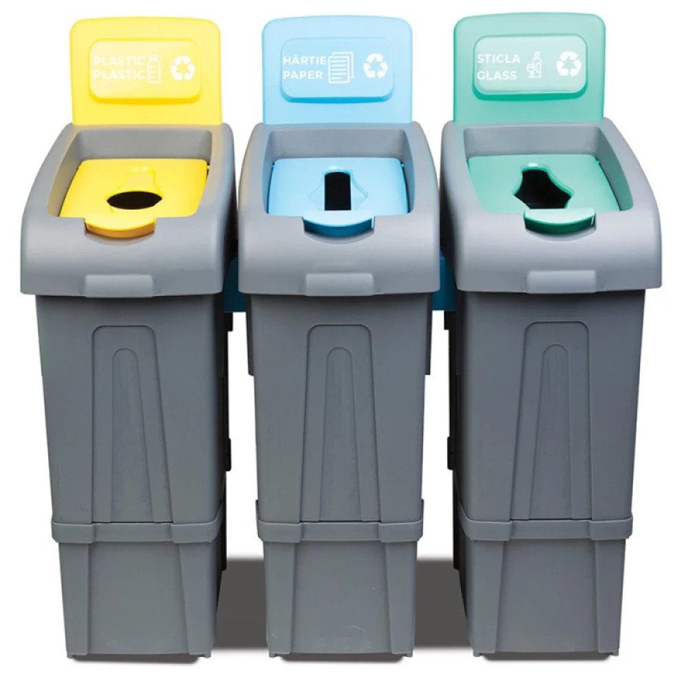 Selective Collection of Garbage Bins Set Esenia, 80L, 3pcs - PHS-CYC8 ...