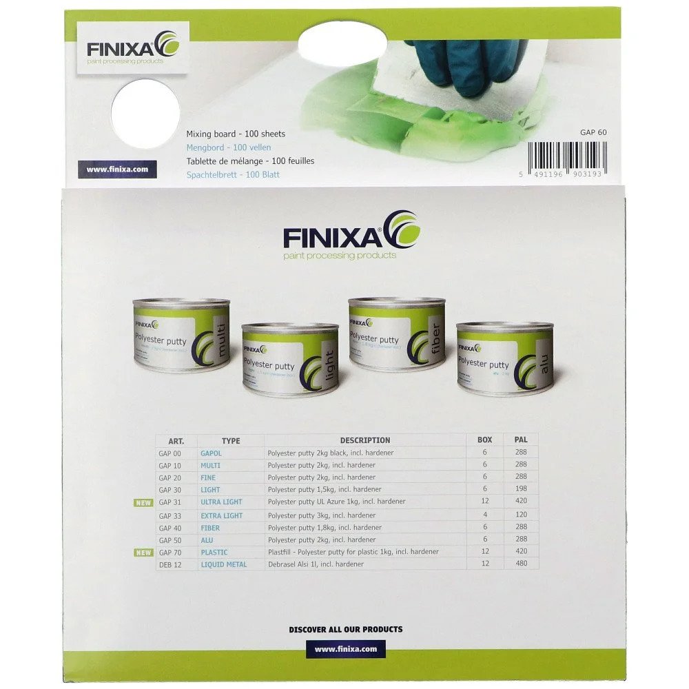 Mixing Board Finixa, 100 pcs - Pro Detailing