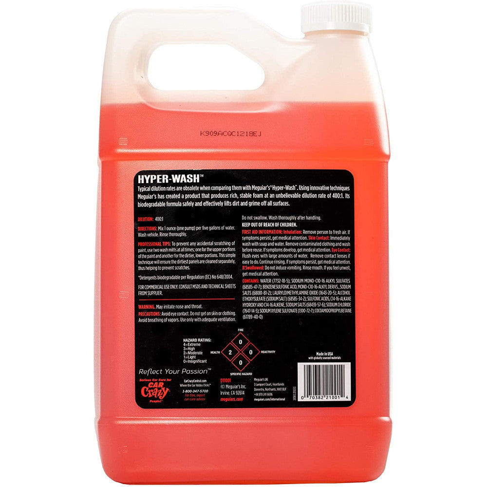 Car Shampoo Meguiar's Hyper Wash D110, 3.79L - Pro Detailing